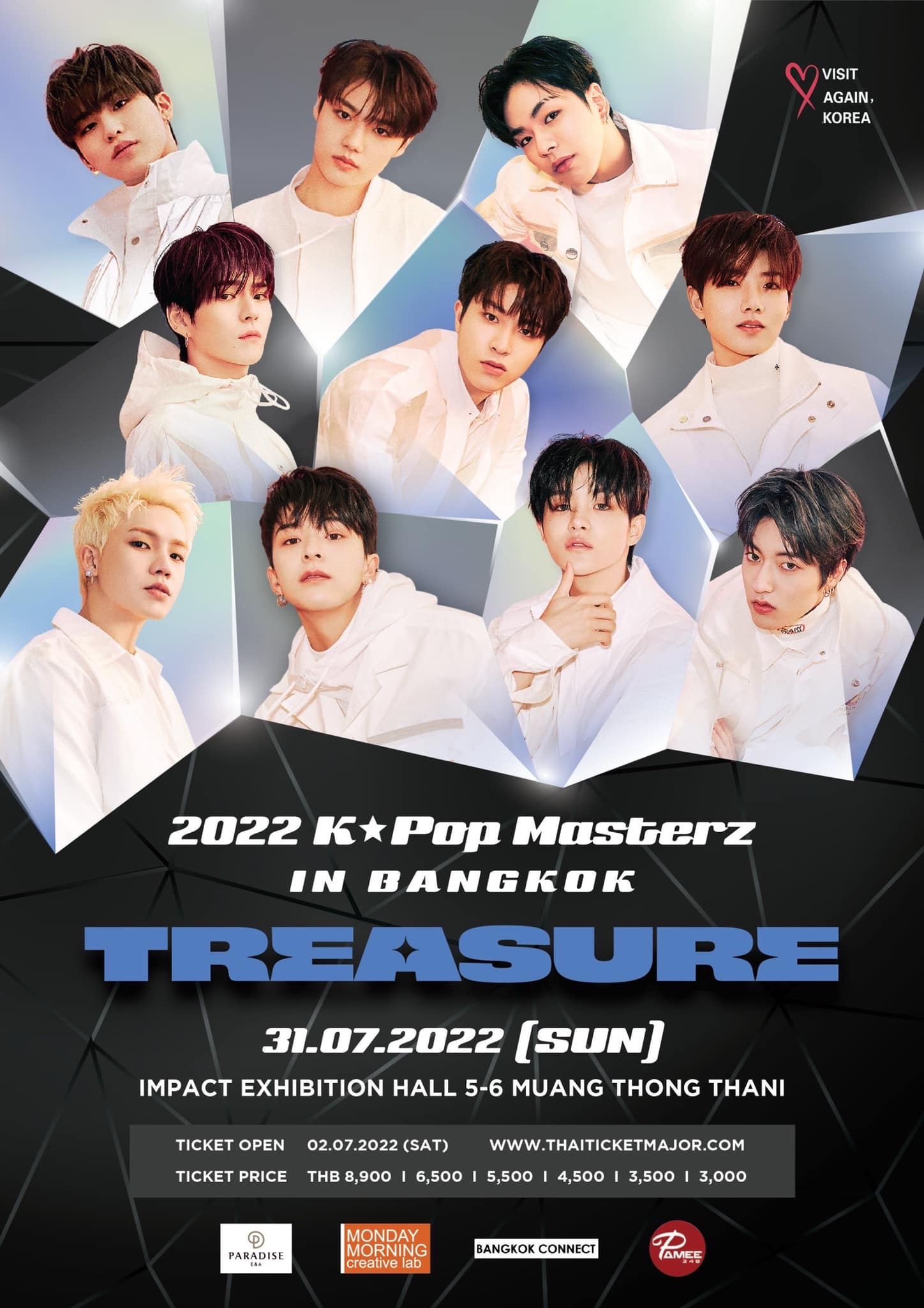 ตื่นเต้นไม่ไหว! TREASURE มาไทยครั้งแรก ประเดิมไลน์อัพคอนเสิร์ต 2022 K-POP MASTERZ IN BANGKOK ผู้ ...